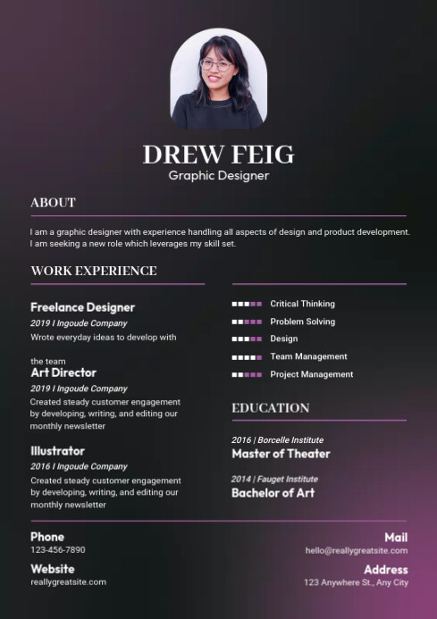 Formal Resume Template | PosterMyWall
